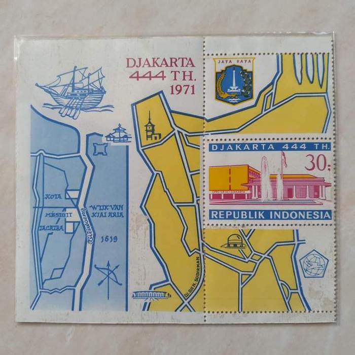 Jual Souvenir Set SS Filateli Perangko Kuno Jadul Djakarta 444 Th ...