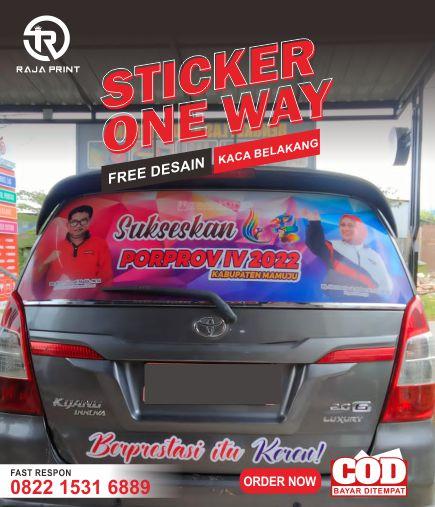 Jual custom sticker kaca mobil belakang / sticker one way - Kab. Mamuju ...
