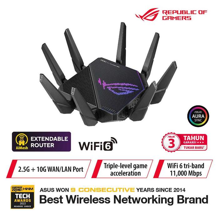 Promo ASUS ROG Rapture GT-AX11000 Pro | Tri-Band WiFi 6 Gaming Router ...