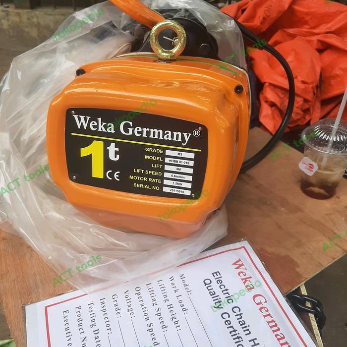 Jual electric chain hoist 1 ton 7 meter 380V WEKA germany. - Jakarta ...