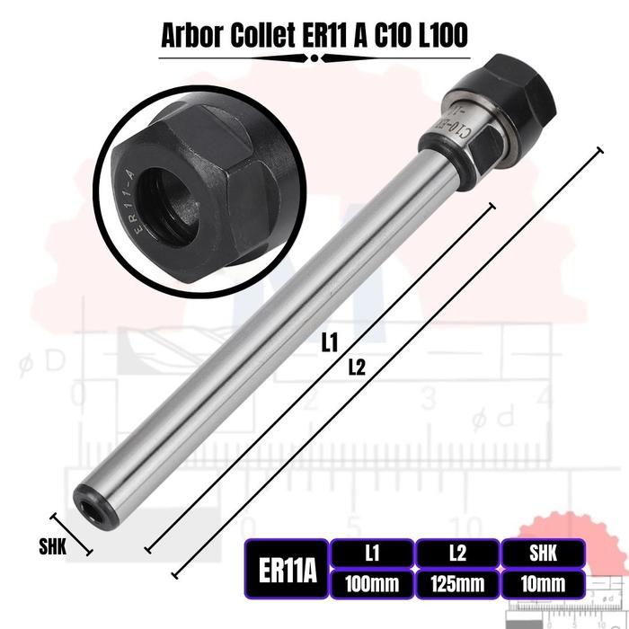 Promo Arbor untuk Collet ER11 Holder C8 ER11A 100L baby collet ...