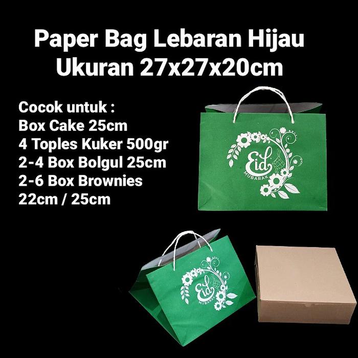 Jual paper bag idul fitri goodie bag hadiah hampers lebaran 27 x 27 x ...