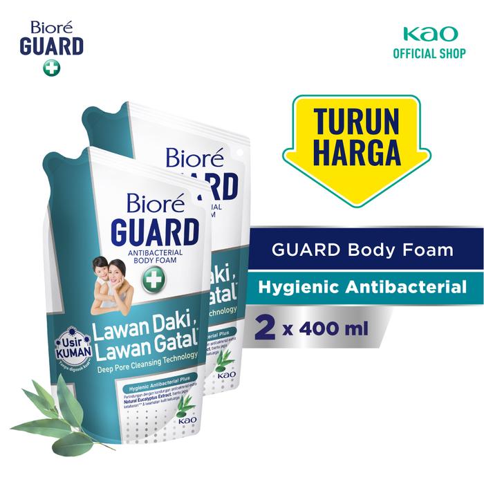 Promo Biore Guard Hygienic Antibacterial Plus 400ml Pouch Twinpack ...