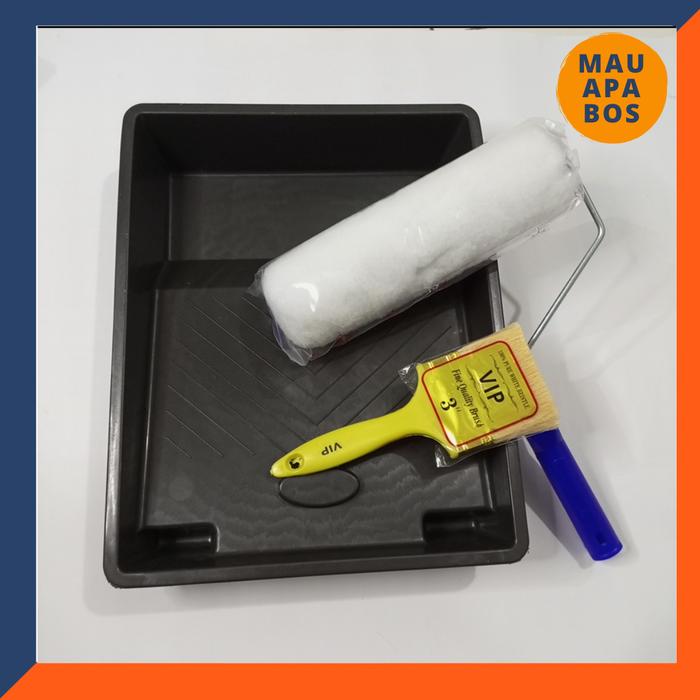 Jual Paket hemat bak cat + kuas roll besar + kuas cat 3 inch - Lengkap ...