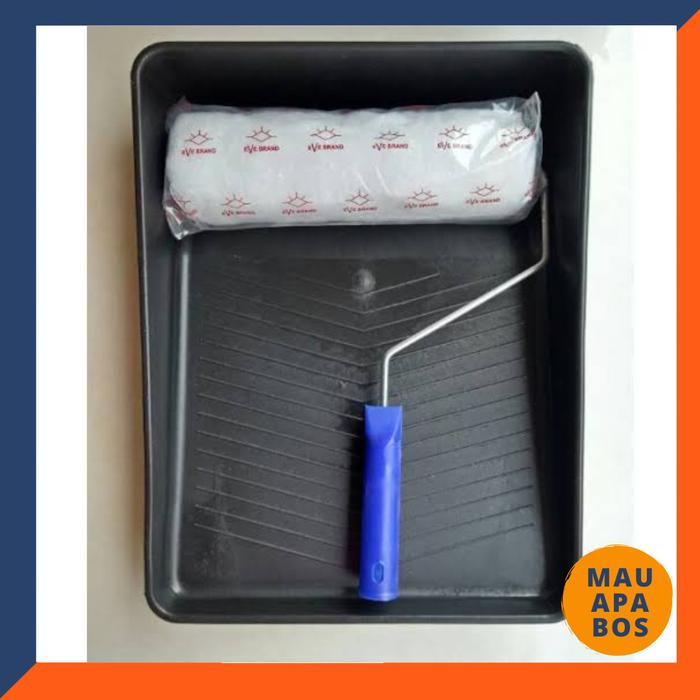 Jual Paket hemat bak cat + kuas roll besar + kuas cat 3 inch - Bak+kuas ...