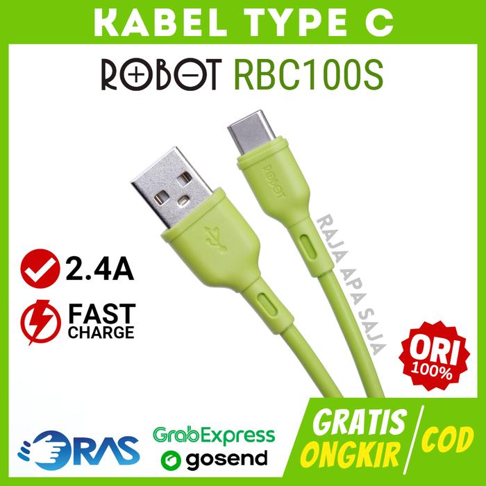 Promo Kabel Data Charger Type C Robot Fast Charging Casan Tipe C Tepsi ...