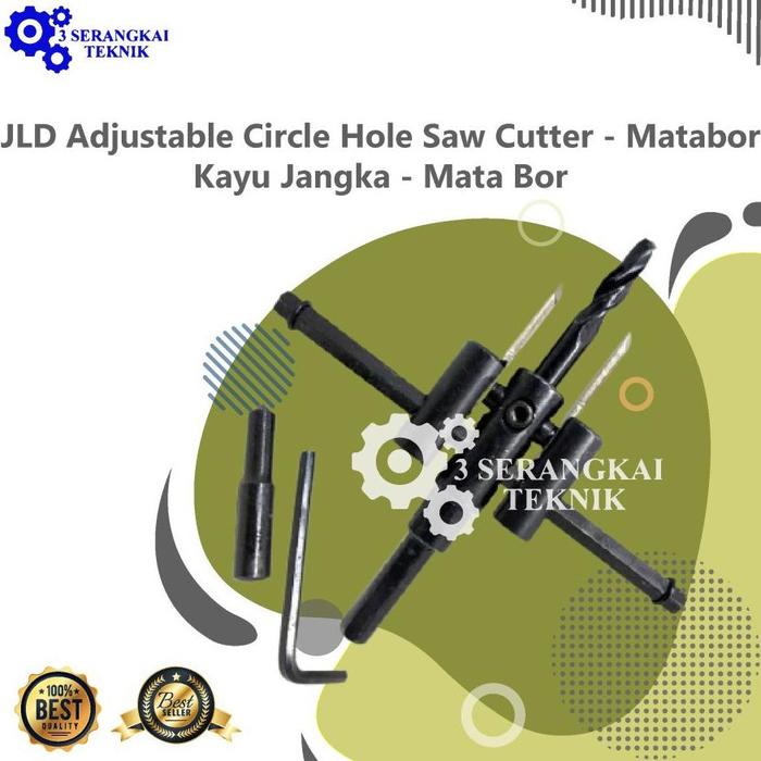 Jual JLD Adjustable Circle Hole Saw Cutter - Matabor Kayu Jangka - Mata ...