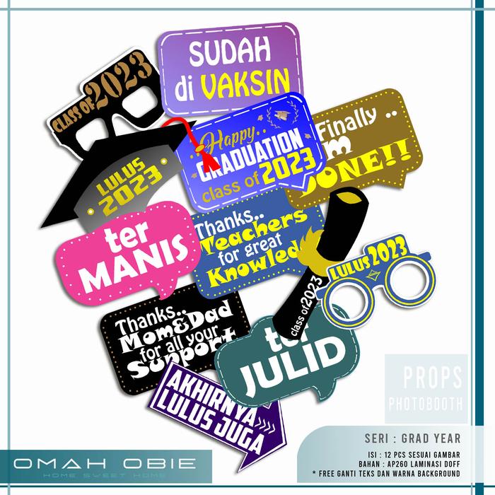 Jual Props Photobooth Edisi Graduation, Kelulusan, Wisuda Edisi Pakai ...