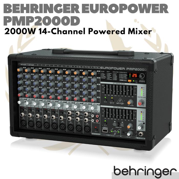 Promo BEHRINGER EUROPOWER PMP2000D 14 Channel Powered Mixer | Power ...