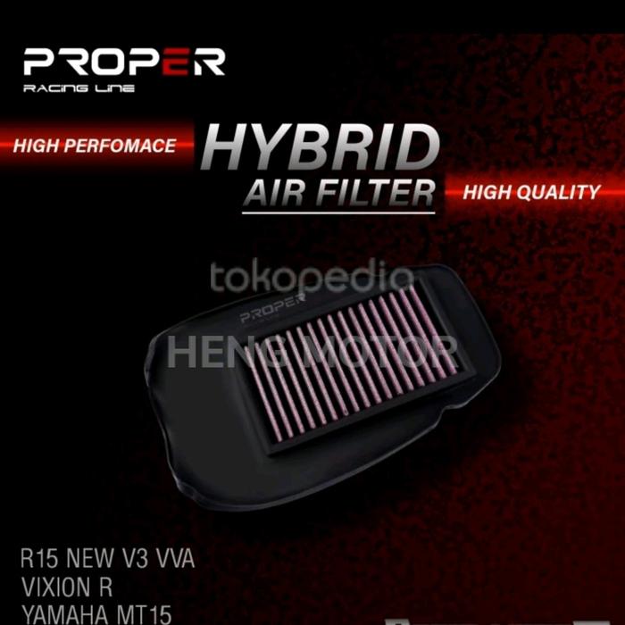 Jual FILTER UDARA PROPER RACING YAMAHA R15 V3 VVA VIXION R XSR 155 MT ...