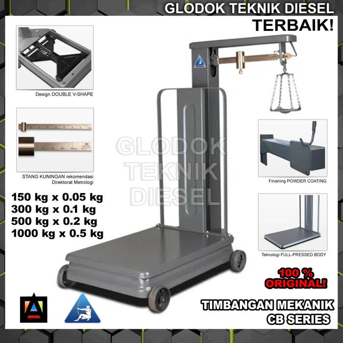 Jual Timbangan Duduk Mekanik CB 500 300 150 KG Manual Cahaya Adil Original - 150 kg x 50 g ...