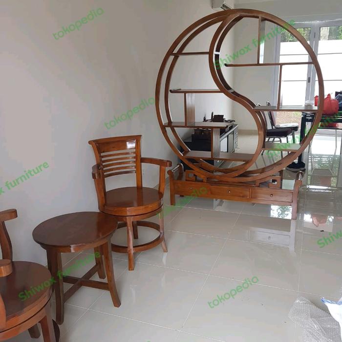 Jual RAK SEKAT RUANG MODEL BULAT MINIMALIS MODERN - SKAT RUANG KAYU ...