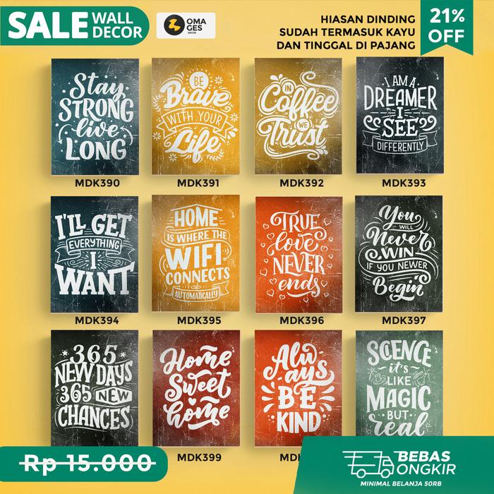 Hiasan Dinding Quotes Poster Hiasan Dinding