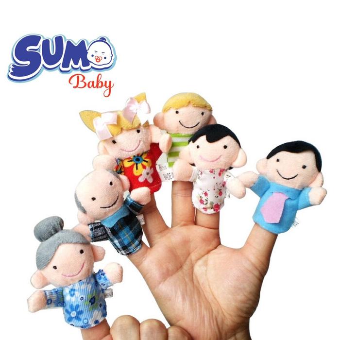 Promo Boneka jari tangan keluarga / finger puppet family isi 6 pcs ...