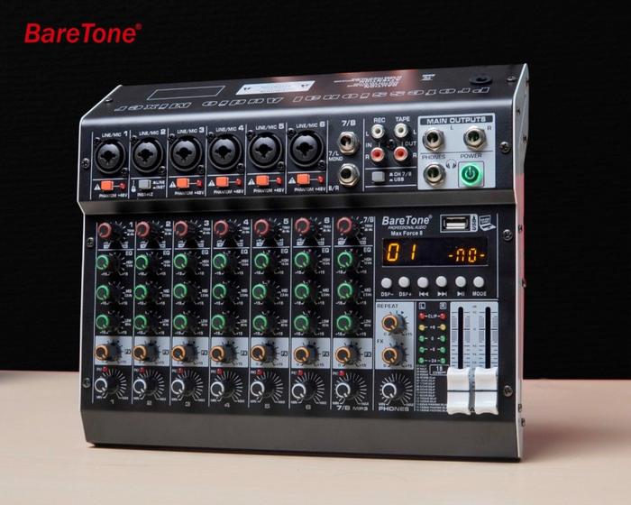 Jual Mixer Audio BareTone Max Force 8 Professional MIxer 8 channel - Jakarta Selatan - Technic ...