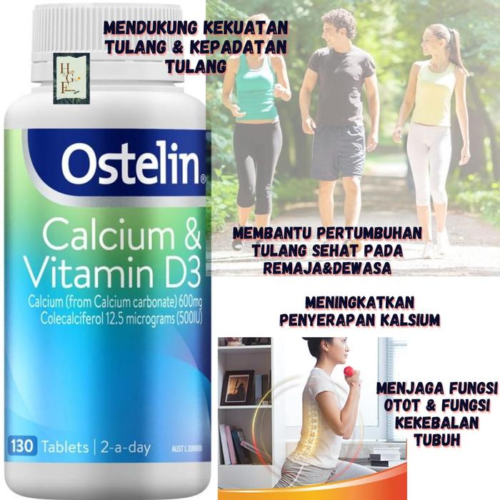 Jual ostelin calcium & vitamin d3 for bone health immune 130 tablets ...