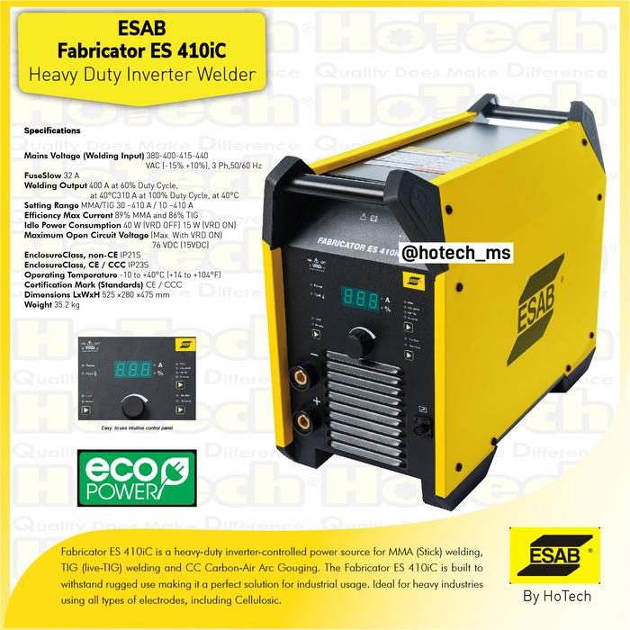 Jual ESAB Welding Machine Fabricator ES 410iC | MMA | SMAW Mesin Las ...