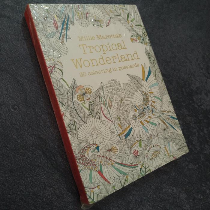 Jual Millie Marotta's 30 Coloring Postcards Tropical Wonderland Doodle ...
