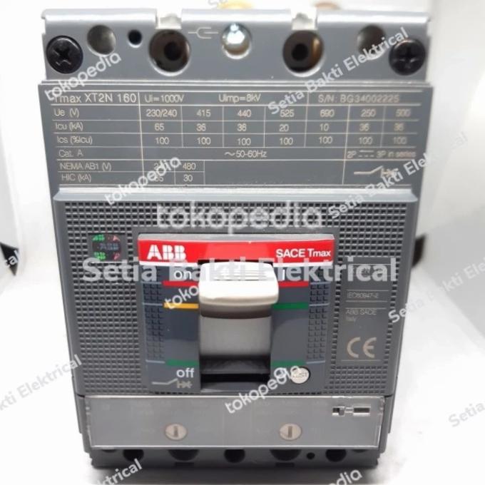 Jual XT2N 160 SACE Tmax 160A, BREAKER MCCB ABB XT2N160 SACE Tmax 160A 3pole - Jakarta Pusat ...