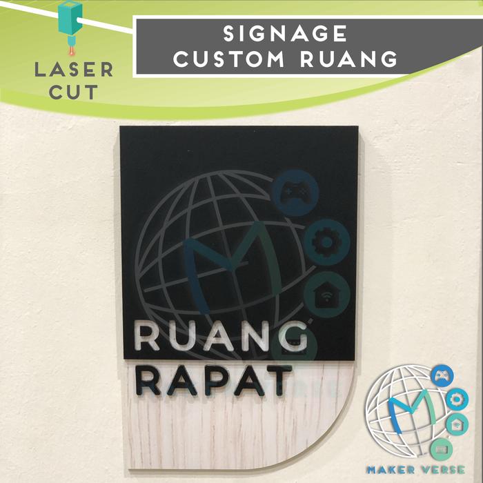 Jual Signage Akrilik Custom Tulisan Ruang UV Print Sign Board Acrylic ...