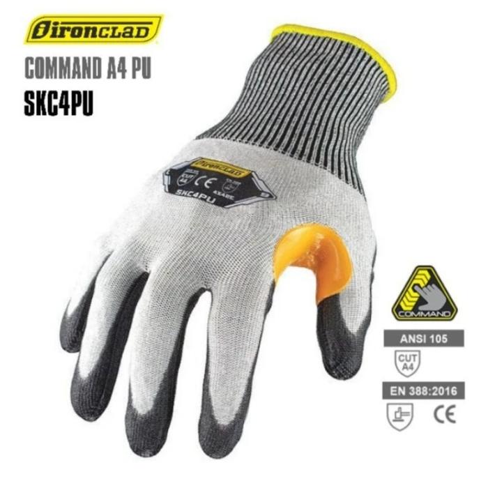 Jual Sarung Tangan Safety Gloves Ironclad Command A4 PU SKC4PU Cut Resistan - Jakarta Pusat ...