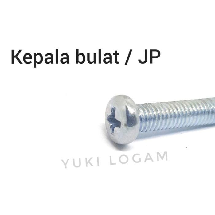 Jual 50 pcs Baut JP M5x10 putih kepala bulat - Kepala bulat/JP - Kota ...