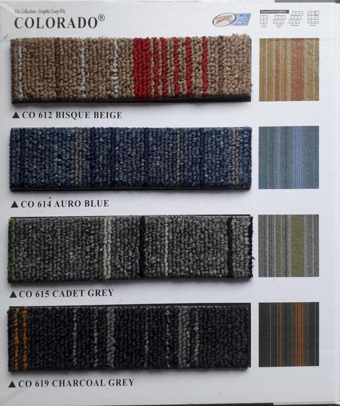 Jual Karpet Tile Bulu Lantai Colorado Biasa Buat Lantai Kantor ...