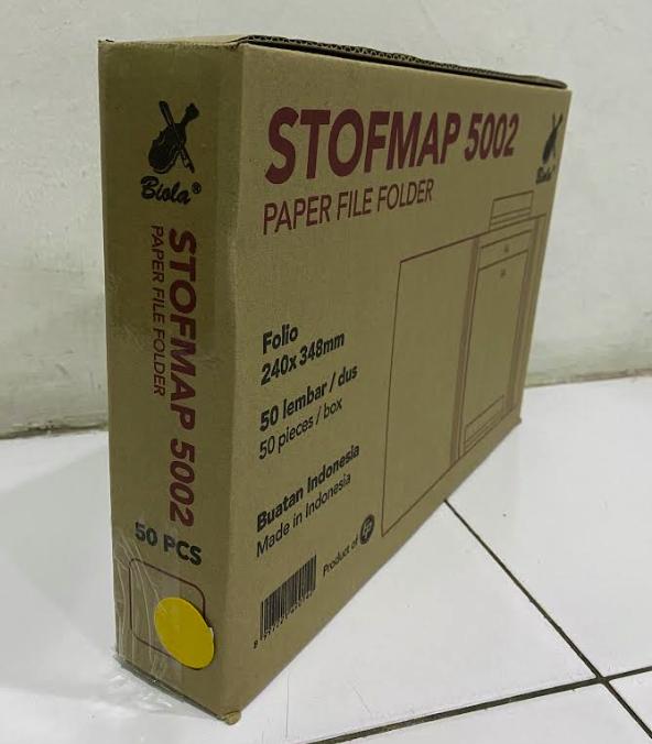 Jual Stof Stop Map Biola Folio 5002 isi 50 [Per Box] - Biru - Jakarta ...