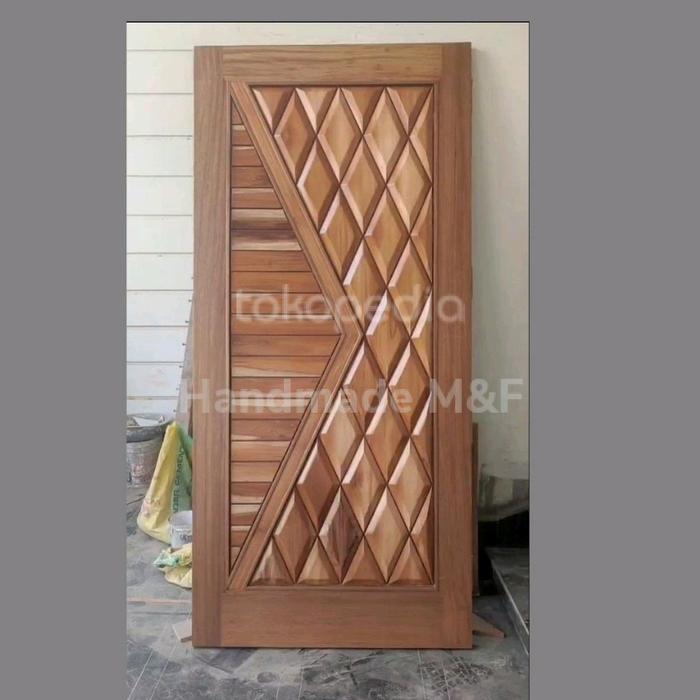 Jual PINTU KAYU JATI SOLID MINIMALIS MODERN 590 - Kota Depok - Handmade ...