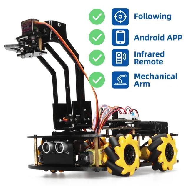 Jual Mechanical Arm Robot with 4WD Mecanum Wheels - Kota Tangerang ...