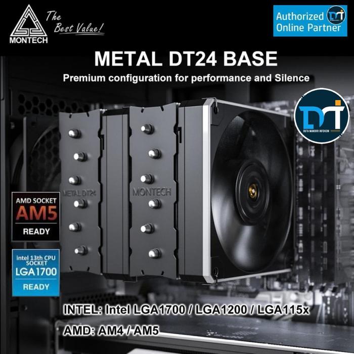 Promo Montech Metal DT24 BASE - High Performance Dual Tower Air CPU Cooler Cicil 0% 3x - Jakarta ...