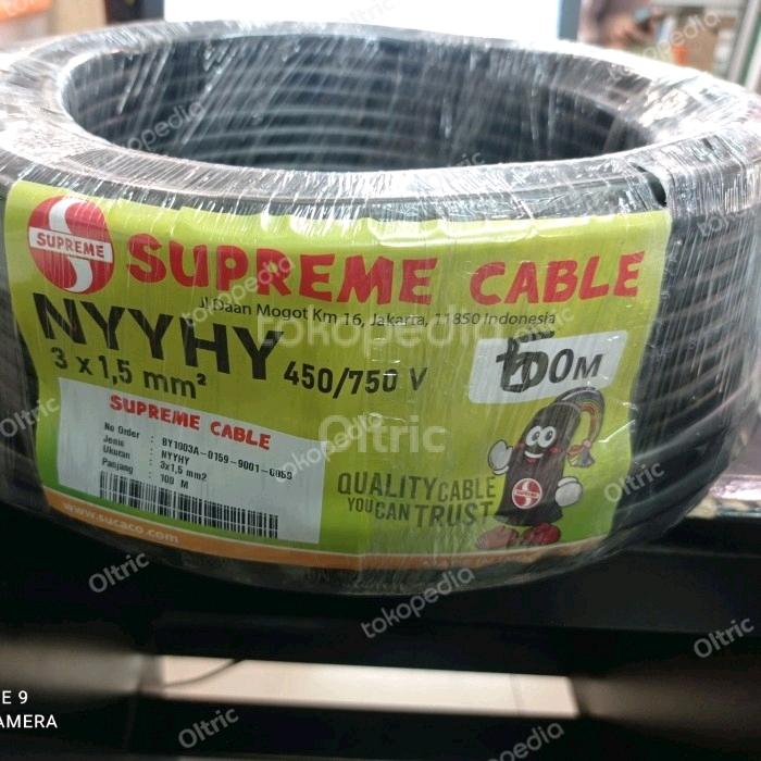 Jual Kabel Listrik Serabut SUPREME NYYHY 3x1,5mm 3x1,5 mm 3x1.5 1Roll 50m - Jakarta Pusat ...