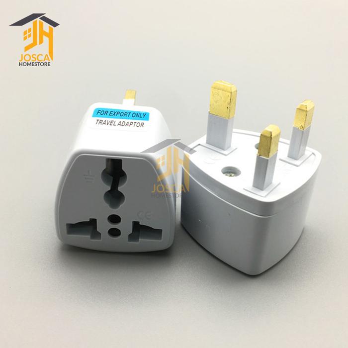 Promo Over Steker Adaptor 3 Kaki Travel Adapter ke Universal/ UK/ Tipe ...