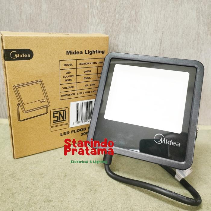 Jual MIDEA LAMPU SOROT LED 30W / KAP SOROT LED 30W FLOOD LIGHT 30 WATT IP65 - Jakarta Barat ...