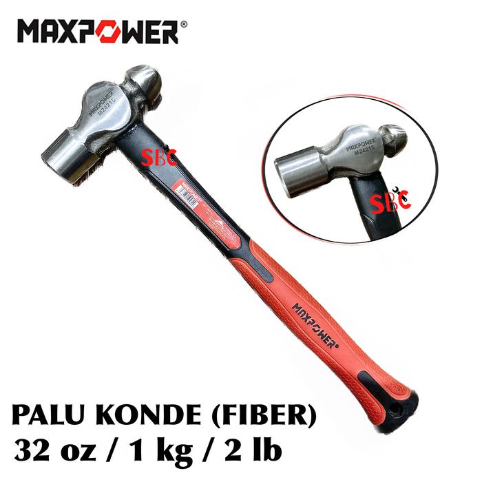 Jual MAXPOWER Palu Konde Gagang Fiber 32 Oz 1 Kg 2 Lb Karet Martil ...
