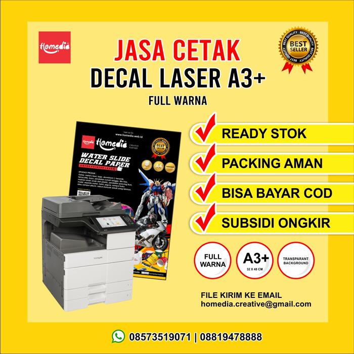 Jual Kertas Decal Laser + Cetak Gambar A3 (31x48) cm - Kab. Madiun ...