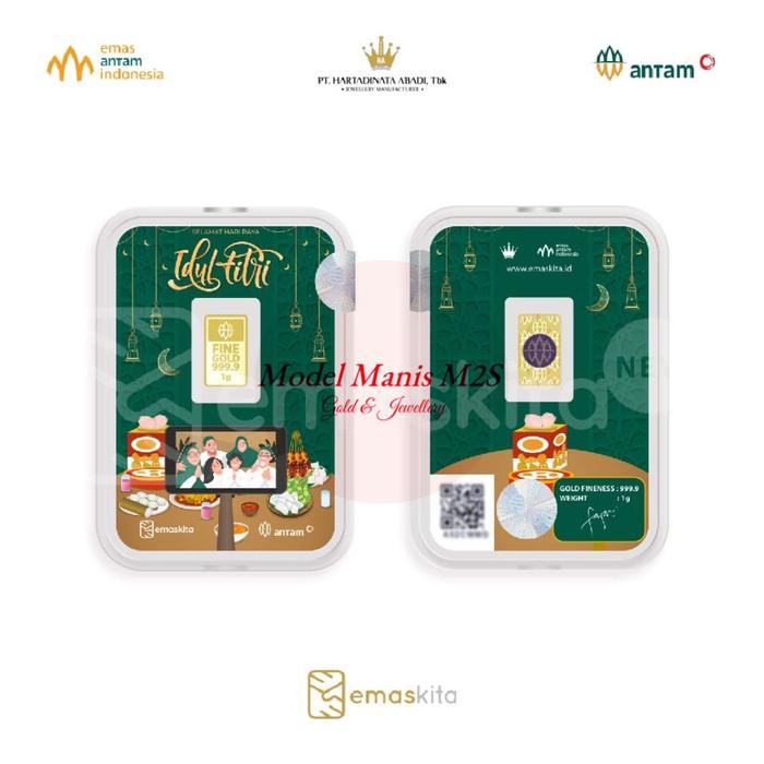 Promo LM EMAS ANTAM X HARTADINATA 1 GR / 1 GRAM IDUL FITRI LEBARAN ...