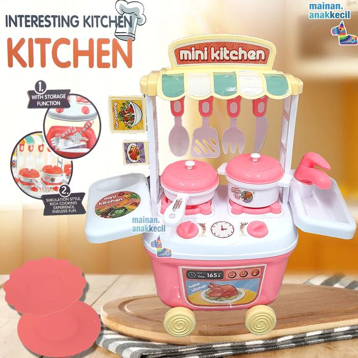 Jual Mainan Anak Dapur Kitchen Set Mini Masak Masakan kompor panci dan ...