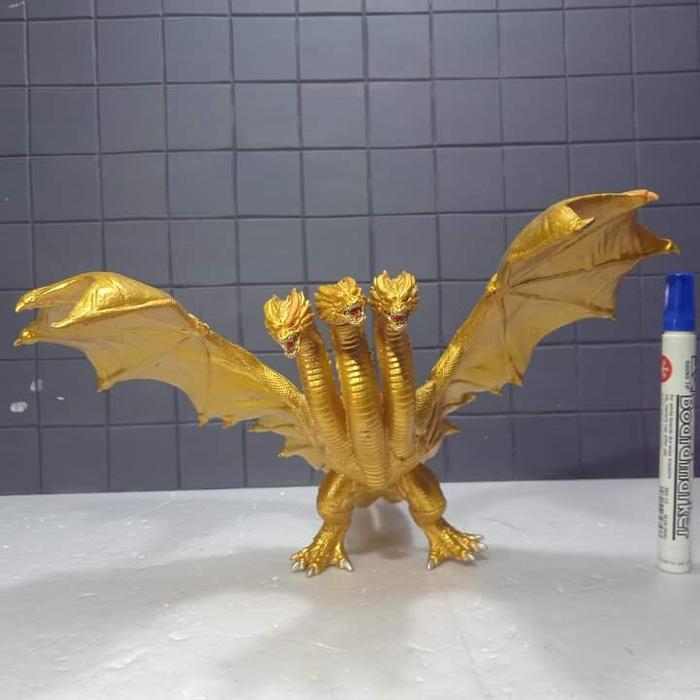 Jual mainan action figure king ghidorah gold godzilla monsterverse ...