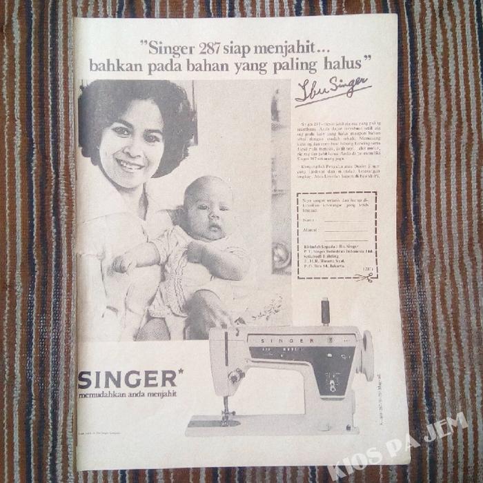 Jual Iklan Cetak Jadul Mesin Jahit Singer 287 - Kab. Bandung Barat ...