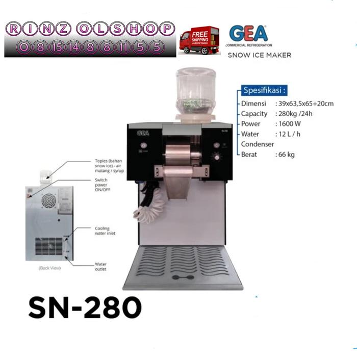 Promo GEA SN-280 MACHINE SNOW ICE MAKER SN280 MESIN PEMBUAT ES SALJU Cicil 0% 3x - Jakarta Utara ...