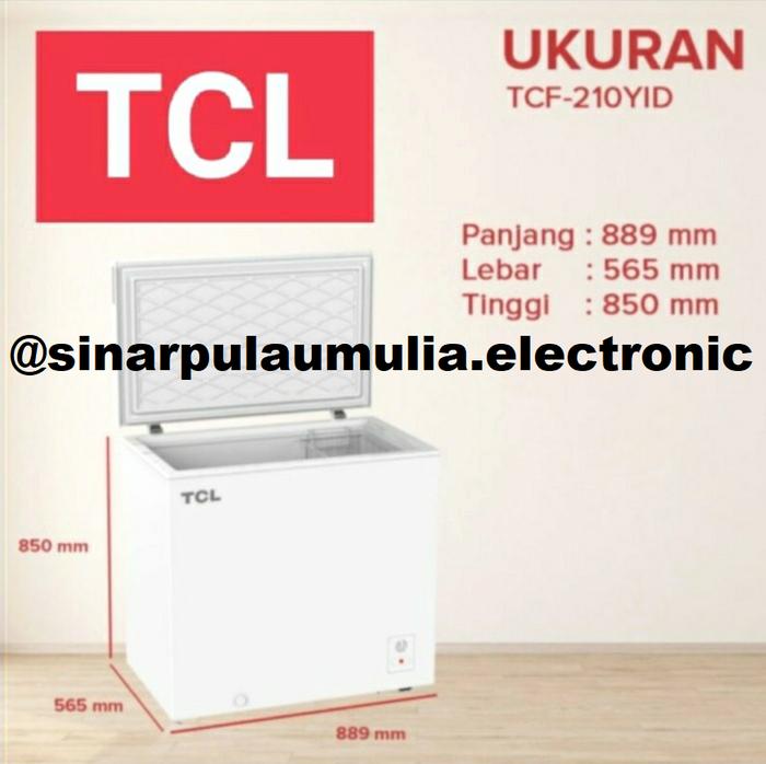 Jual TCL Chest Freezer Box 210 Liter Lampu - TCF 210YID / TCF210 YID ...