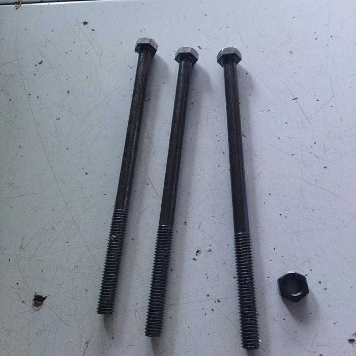 Jual Baut+mur long bolt nc m1/2x9 in / m12x225mm (ht) drat kasar - Kab ...