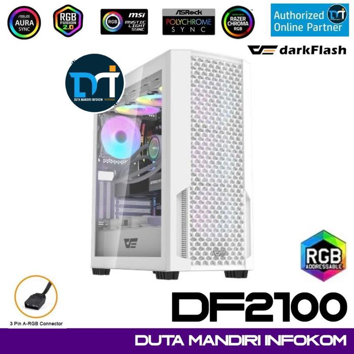 Promo darkFlash DF2100 MESH - Tempered Glass Mid-Tower E-ATX Gaming ...
