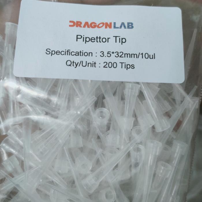 Jual Tip Mikropipet White Tip 10 ul 3.5x32mm Tips MicroPipette Tip ...