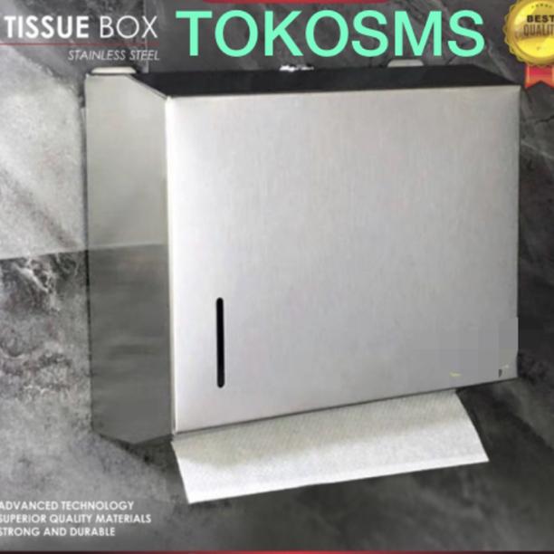 Jual Paper holder stainless tempat tisue wastafel kotak tisu hand towel ...