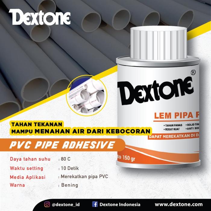 Jual DEXTONE KALENG Lem Pipa pvc 150 GRAM - Lem Paralon Pralon Talang ...