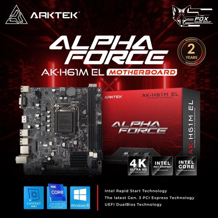 Promo ARKTEK AK-H61M-EL ALPHA FORCE DDR3 SOCKET 1155 - Jakarta Pusat ...