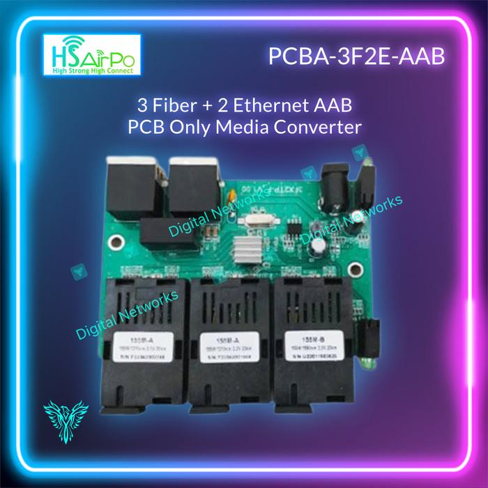 Jual PCBA Media Converter 3F2E 3FO 2ETH AAB 10/100Mbps Board Only MC ...