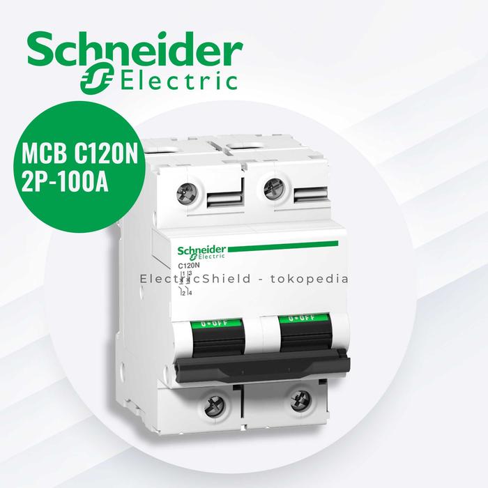 Jual MCB Schneider C120N 2P 10kA-80A s.d 125A - 100A - Jakarta Pusat - Electric Shield | Tokopedia